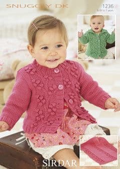 Sirdar Snuggly Cardigan & Blanket Knitting Pattern Leaflet 1236