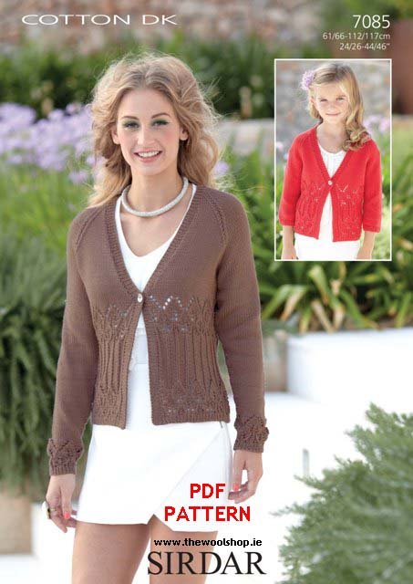 Sirdar Cardigans Knitting Pattern Leaflet 7085